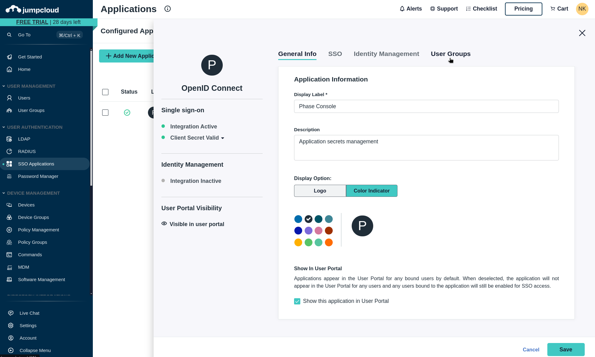 OpenID Connect (OIDC) Single Sign-On (SSO) - Phase Docs