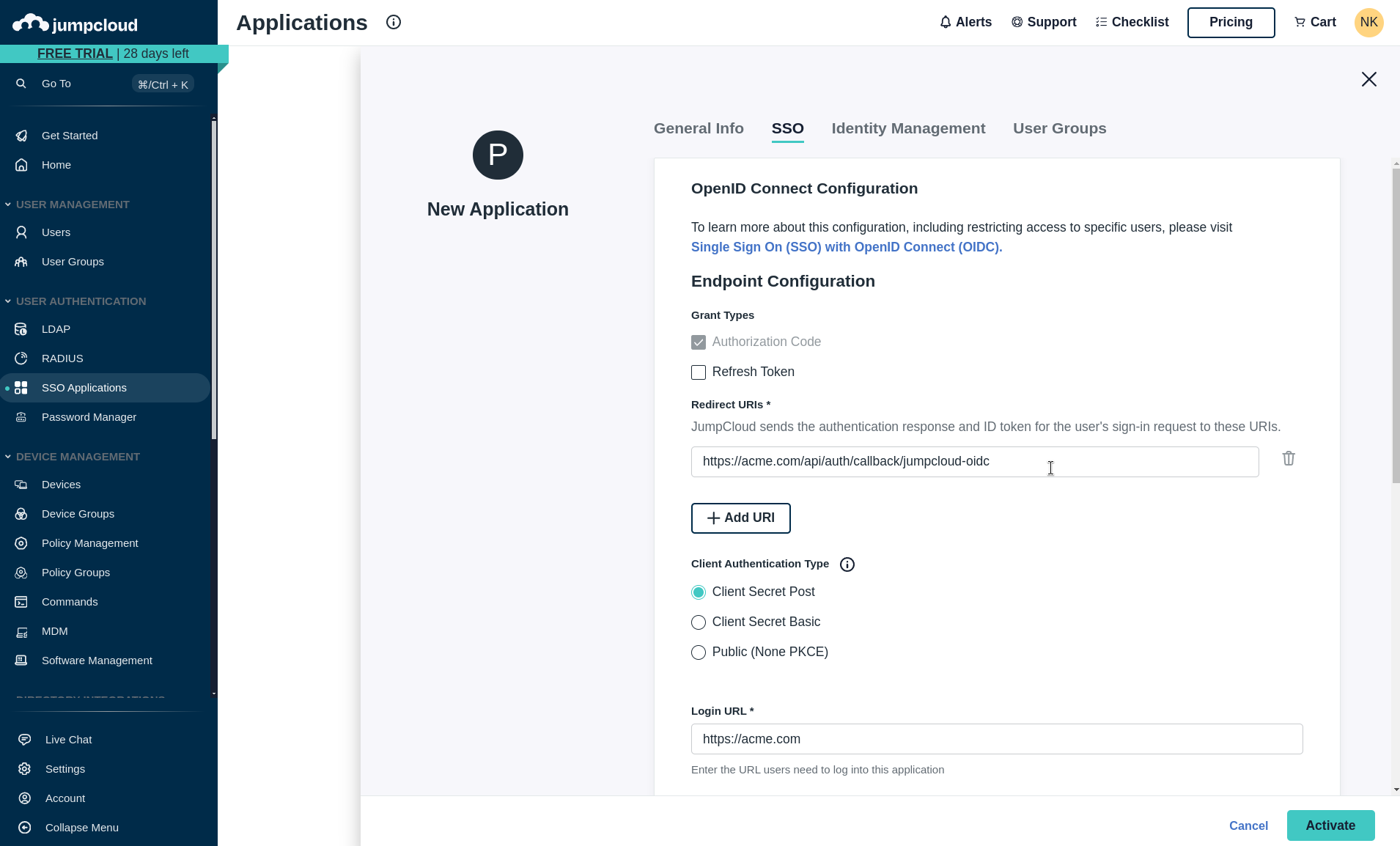 OpenID Connect (OIDC) Single Sign-On (SSO) - Phase Docs