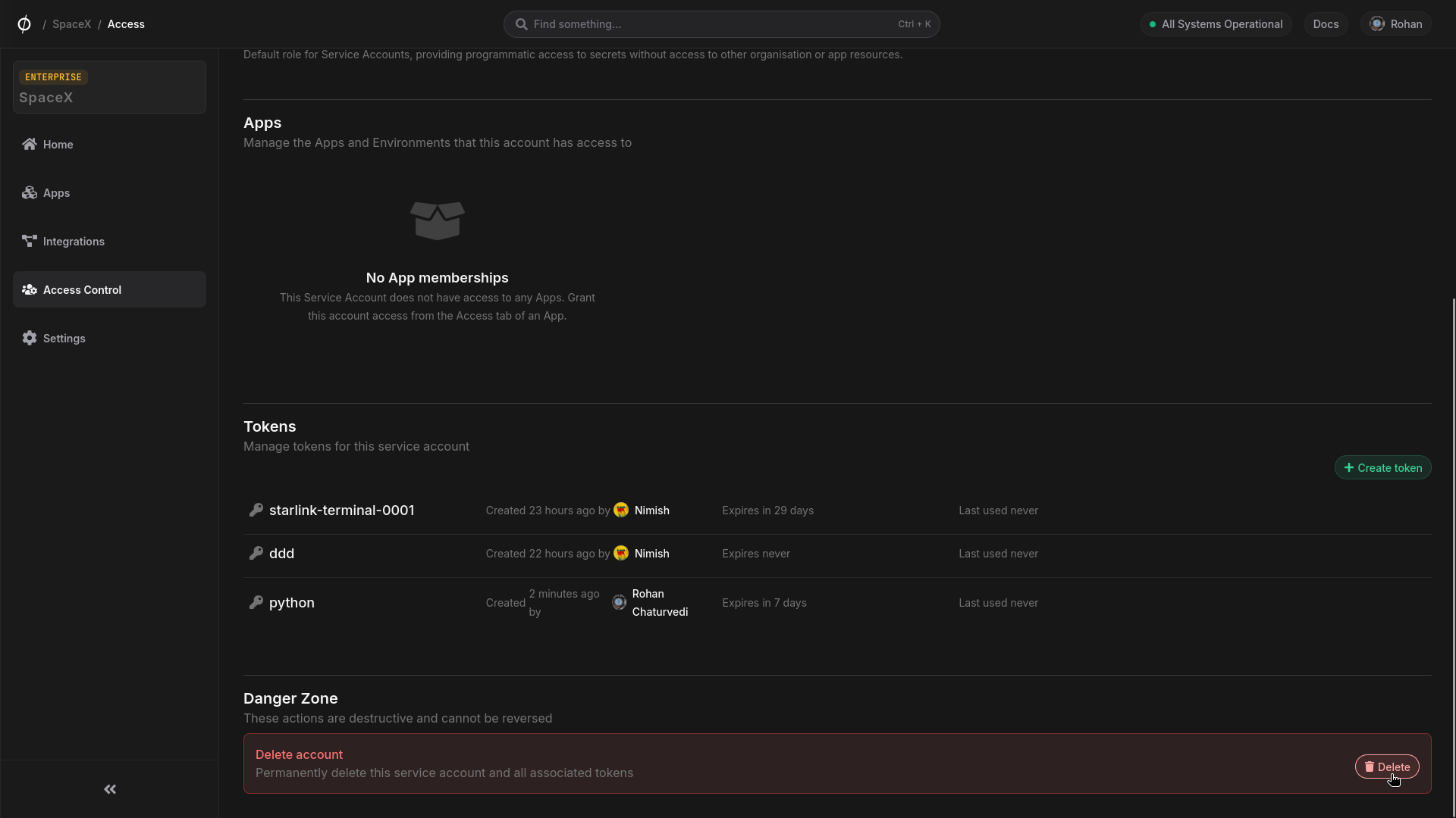 Service Accounts - Phase Docs