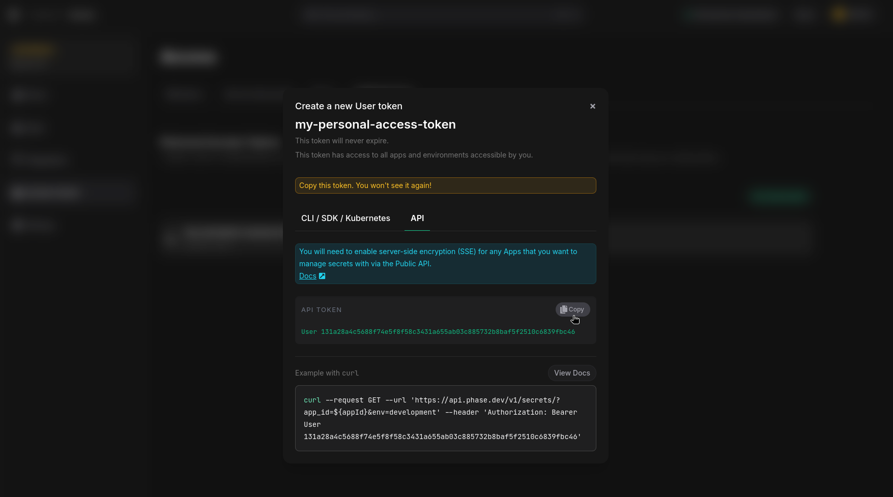 Authentication Tokens - Phase Docs