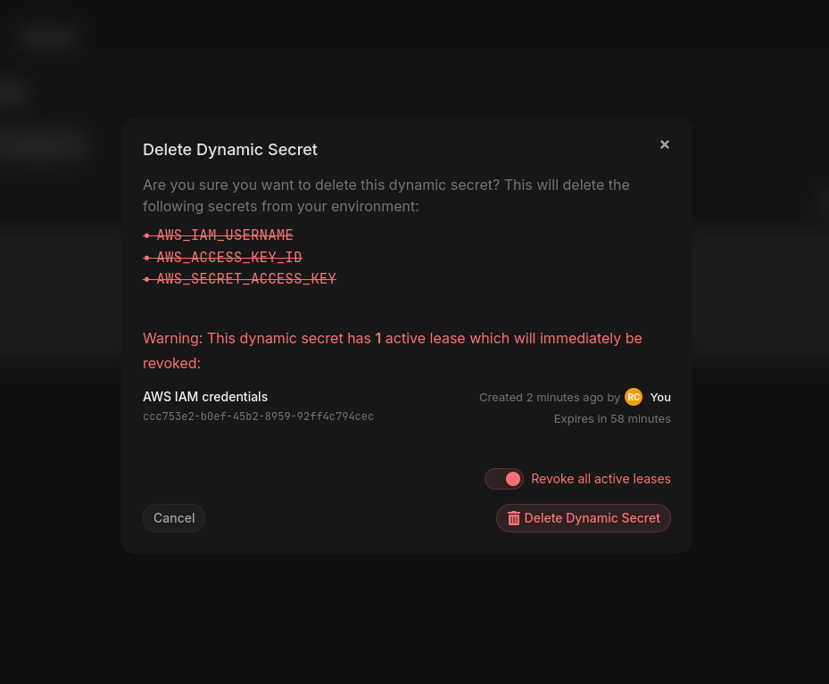 Dynamic Secrets - Phase Docs