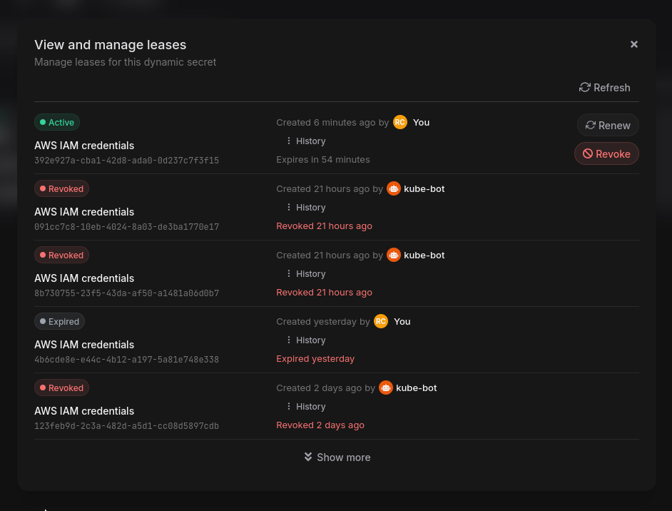Dynamic Secrets - Phase Docs